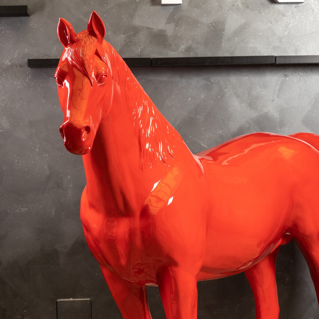 Vendita Cavallo Rosso 215cm - Oggetto di design in vetroresina