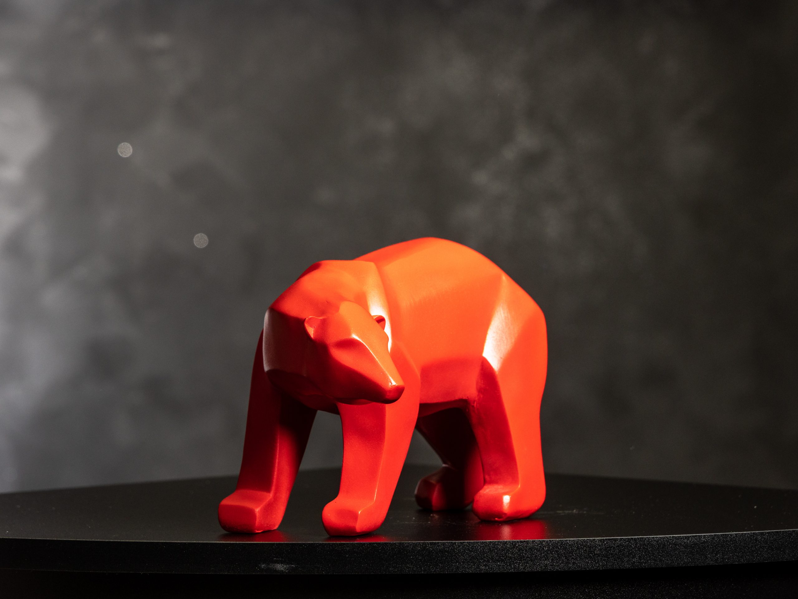 Vendita Orso Polare Rosso 25cm - Oggetto di design in vetroresina