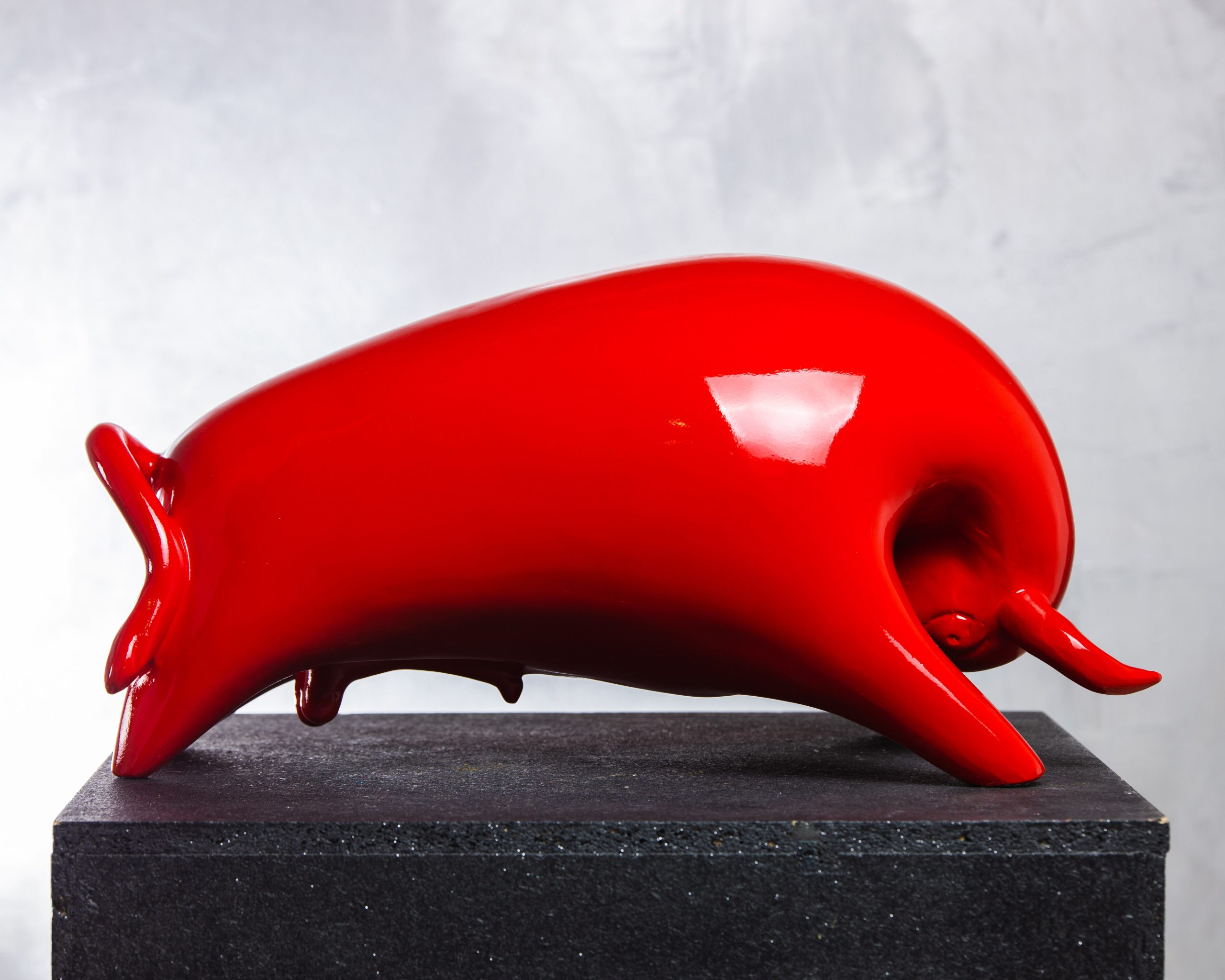 Vendita Toro Stilizzato Rosso 50cm - Oggetto di design in vetroresina